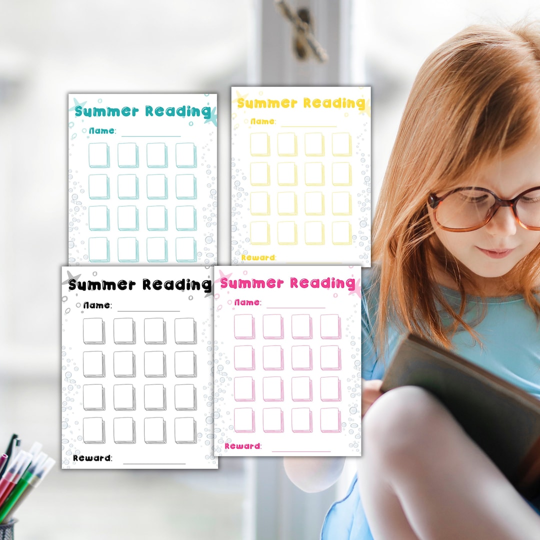 Printable Summer Reading Log for Kids Summer Reading Challenge Kid's ...