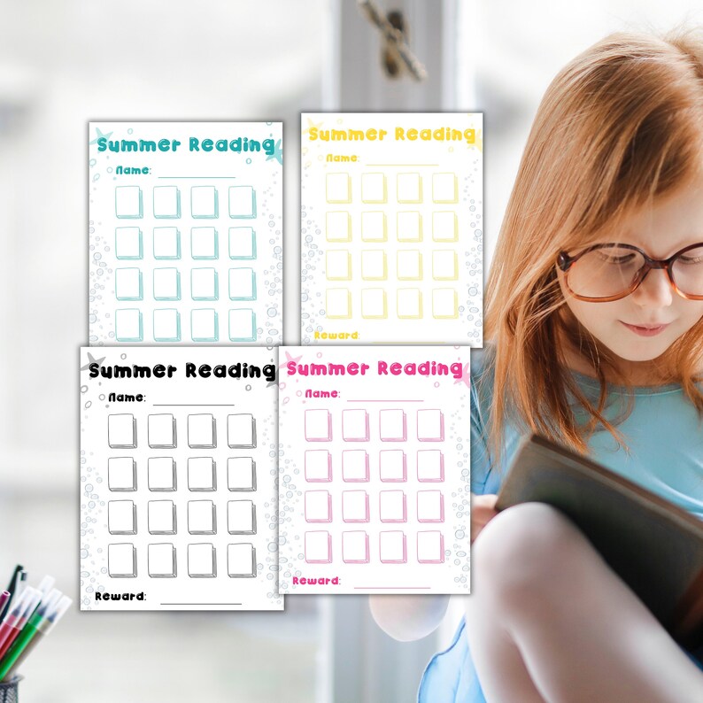 Printable Summer Reading Log for Kids Summer Reading Challenge Kid's ...