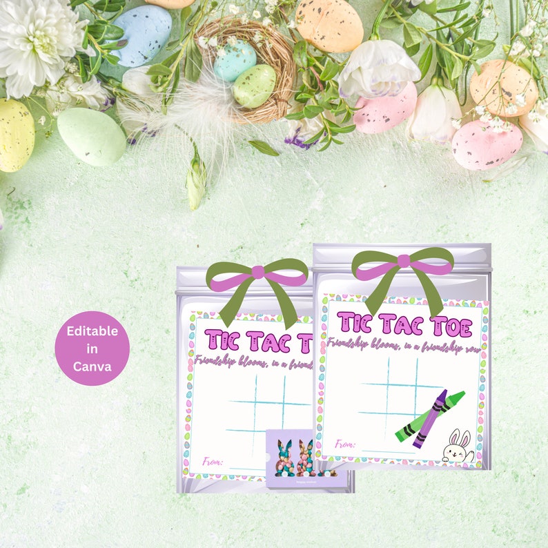 Printable Happy Easter Goodie Bags, Instant Download Game Cards, Easter ...