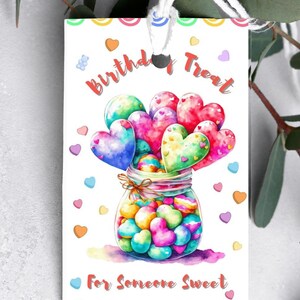 Happy Birthday Day Gift Tag, Printable Gift Tag, Goodie Bags Tags ...