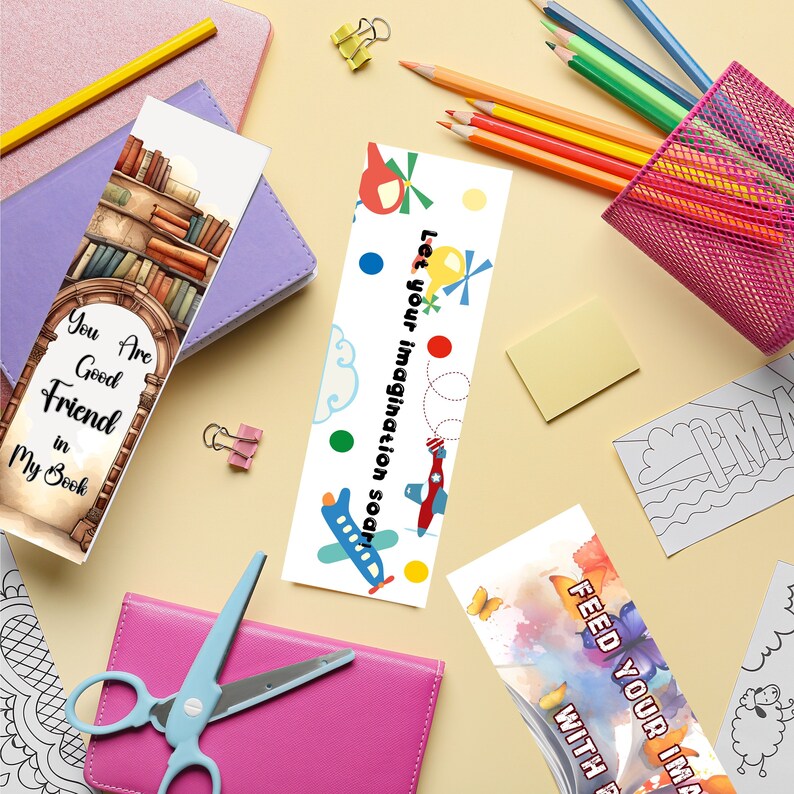 Printable Bookmarks, Bookmarks for Children, Editable Bookmarks, Party ...