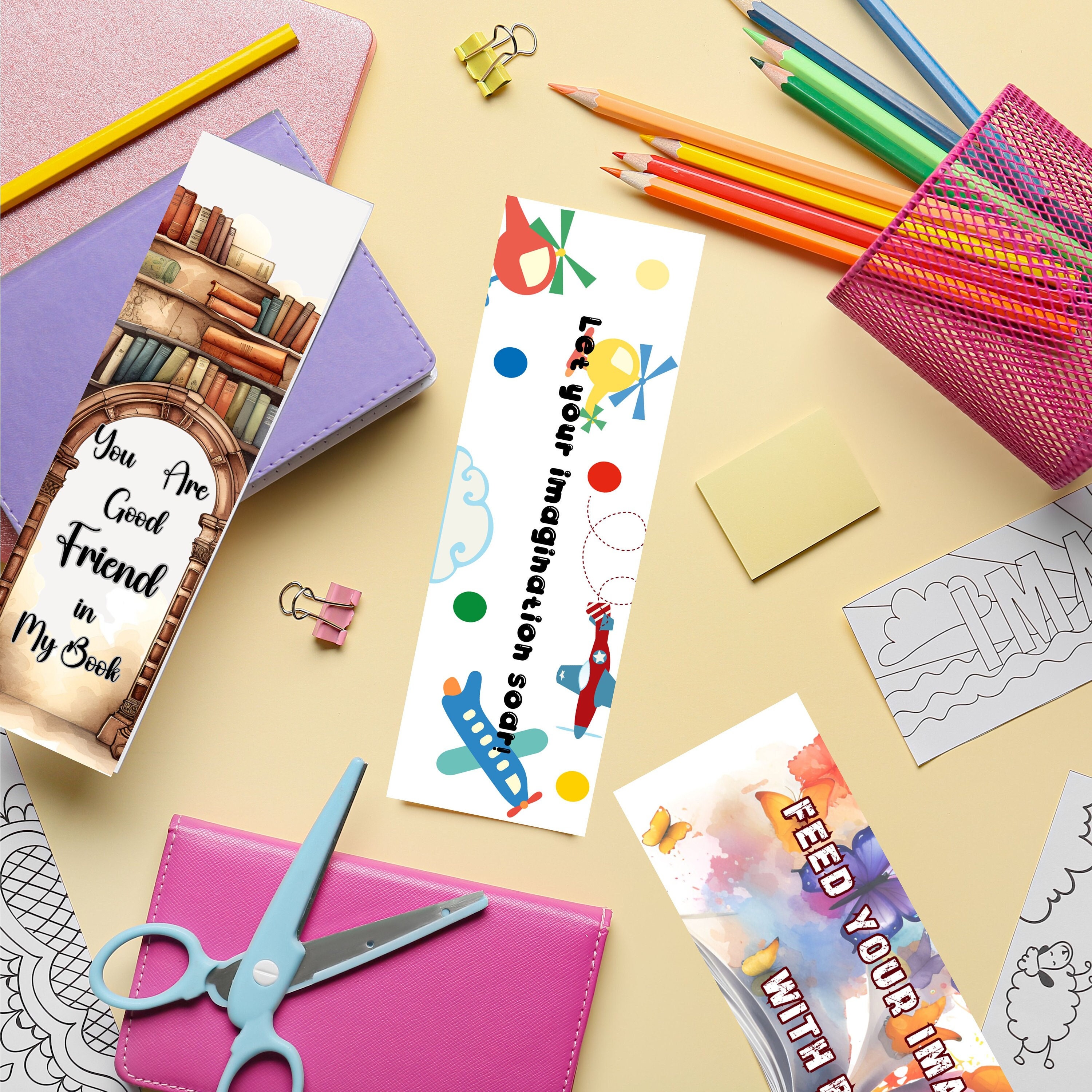 Printable Bookmarks, Bookmarks for Children, Editable Bookmarks, Party ...