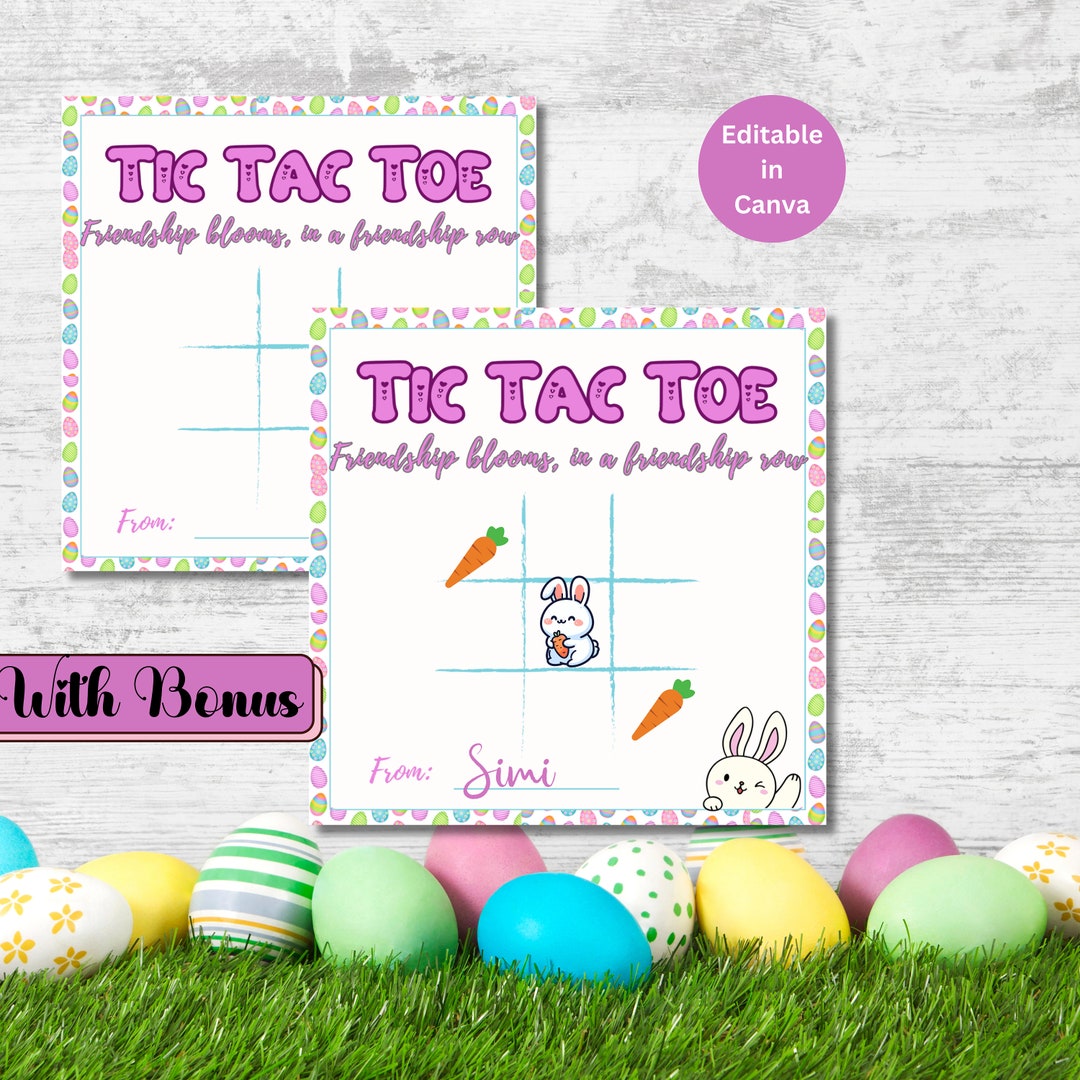 Printable Happy Easter Goodie Bags, Instant Download Game Cards, Easter ...