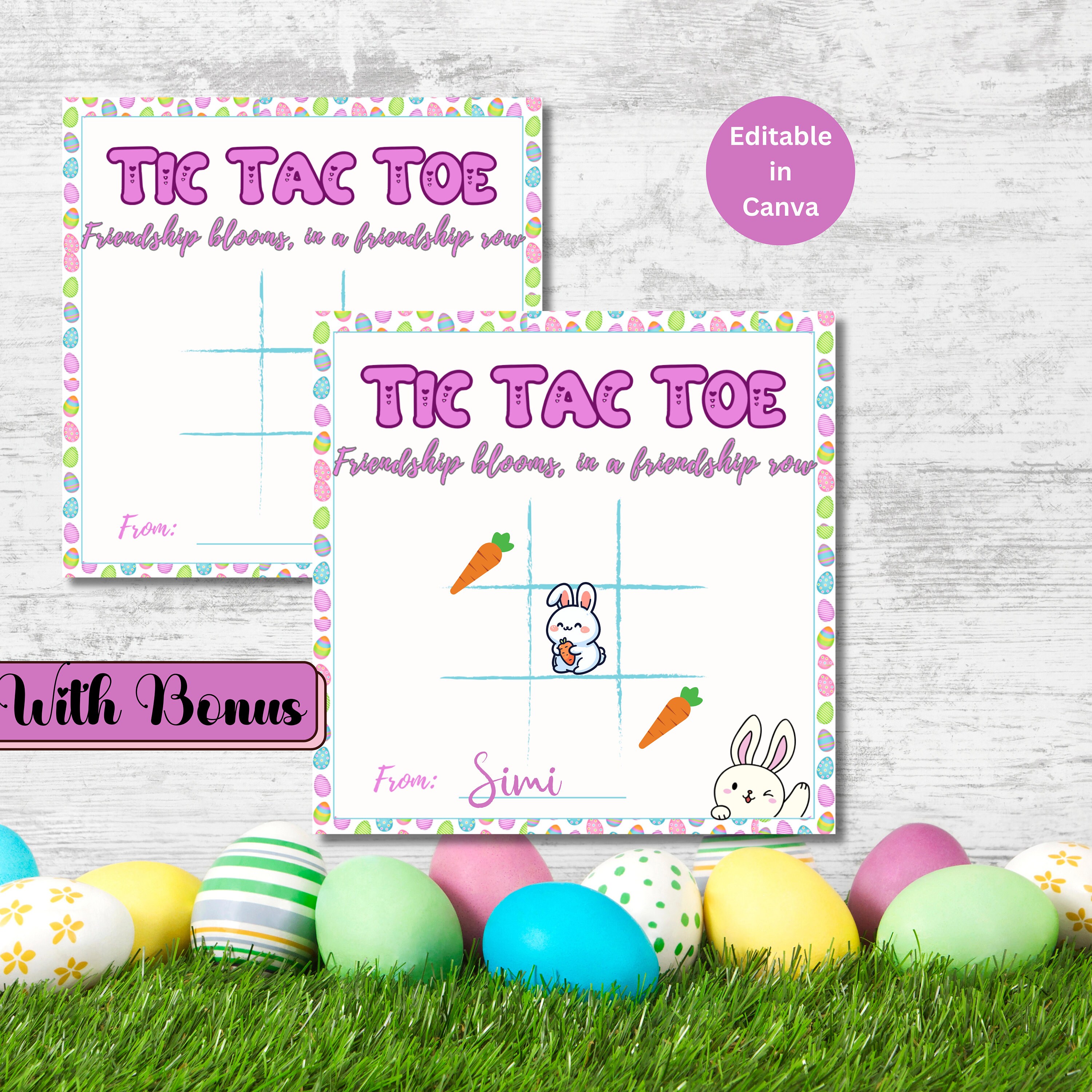Printable Happy Easter Goodie Bags, Instant Download Game Cards, Easter ...