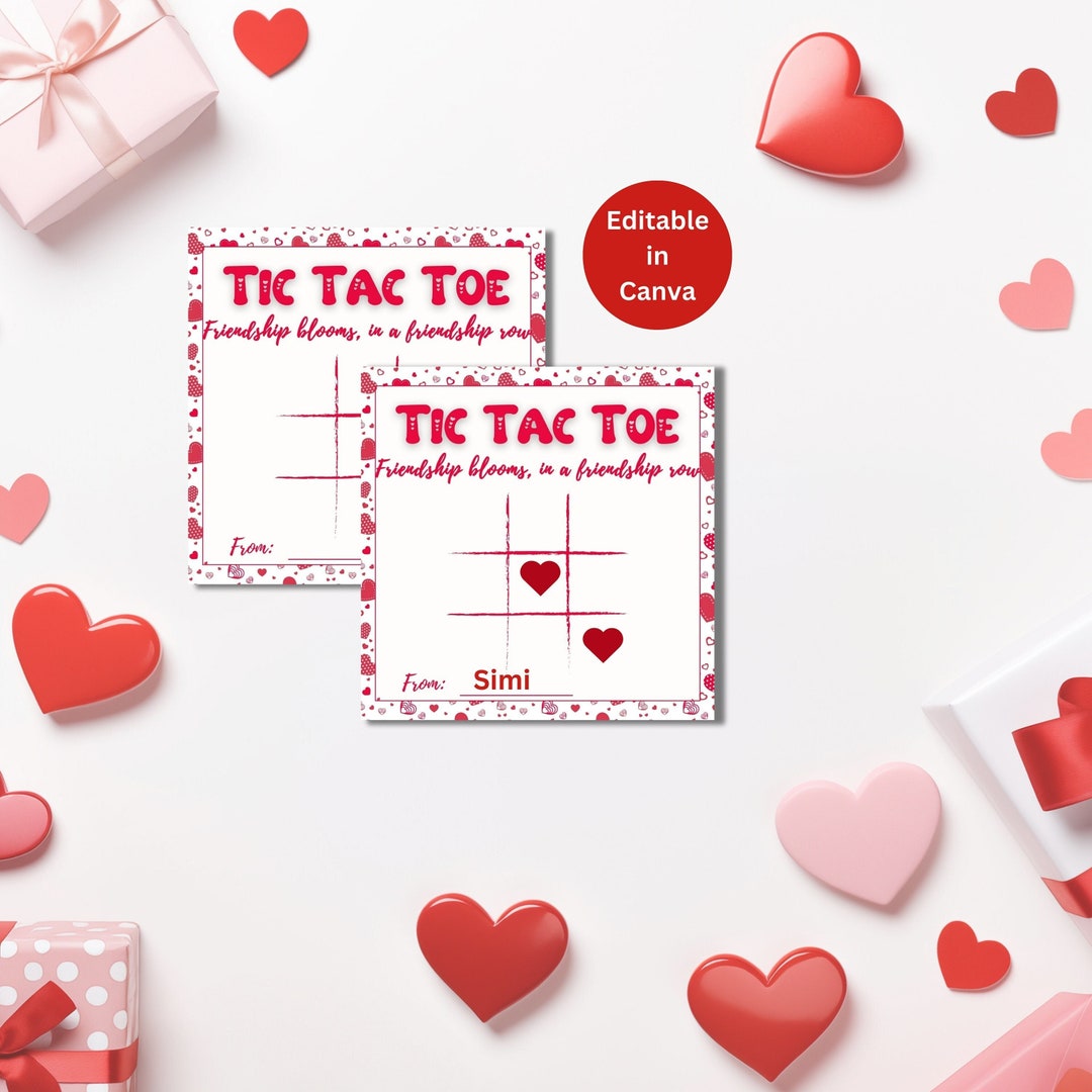 PRINTABLE Tic-tac-toe-toe, Game Card/tag, Instant Download, Fun ...