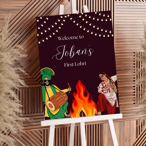 Lohri Welcome Sign, Punjabi Lohri Party, Lohri Digital Welcome Sign ...