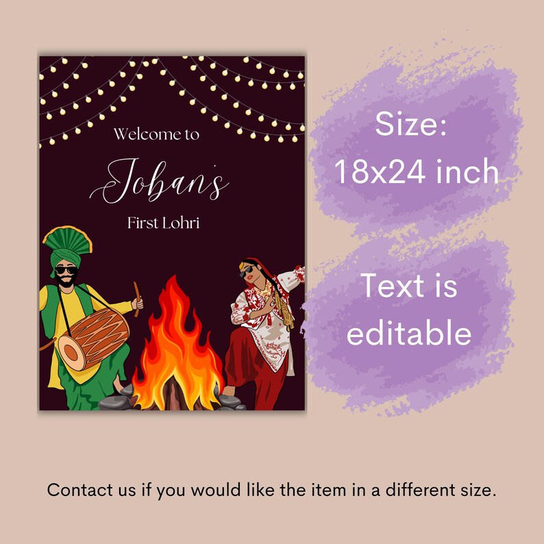 Lohri Welcome Sign, Punjabi Lohri Party, Lohri Digital Welcome Sign ...