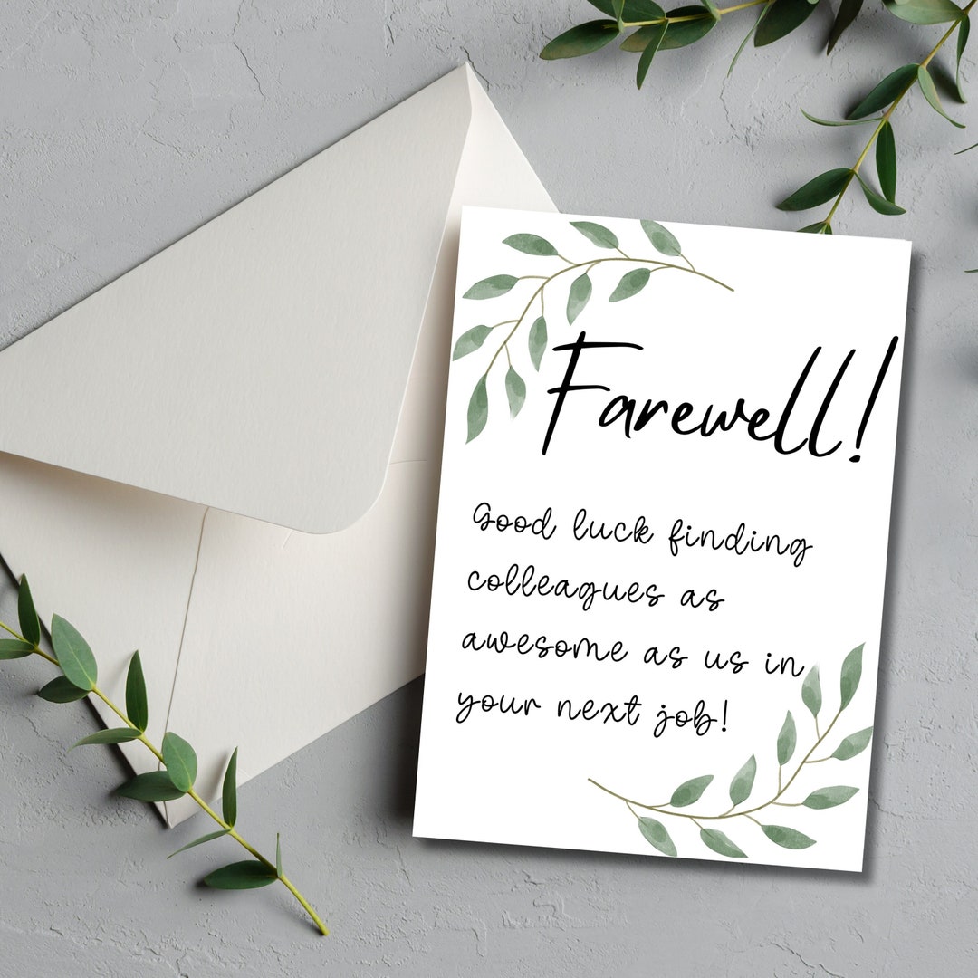 Funny Printable Going Away Card for Coworker Retirement Card Funny Going Away Printable Card 5x7 ...