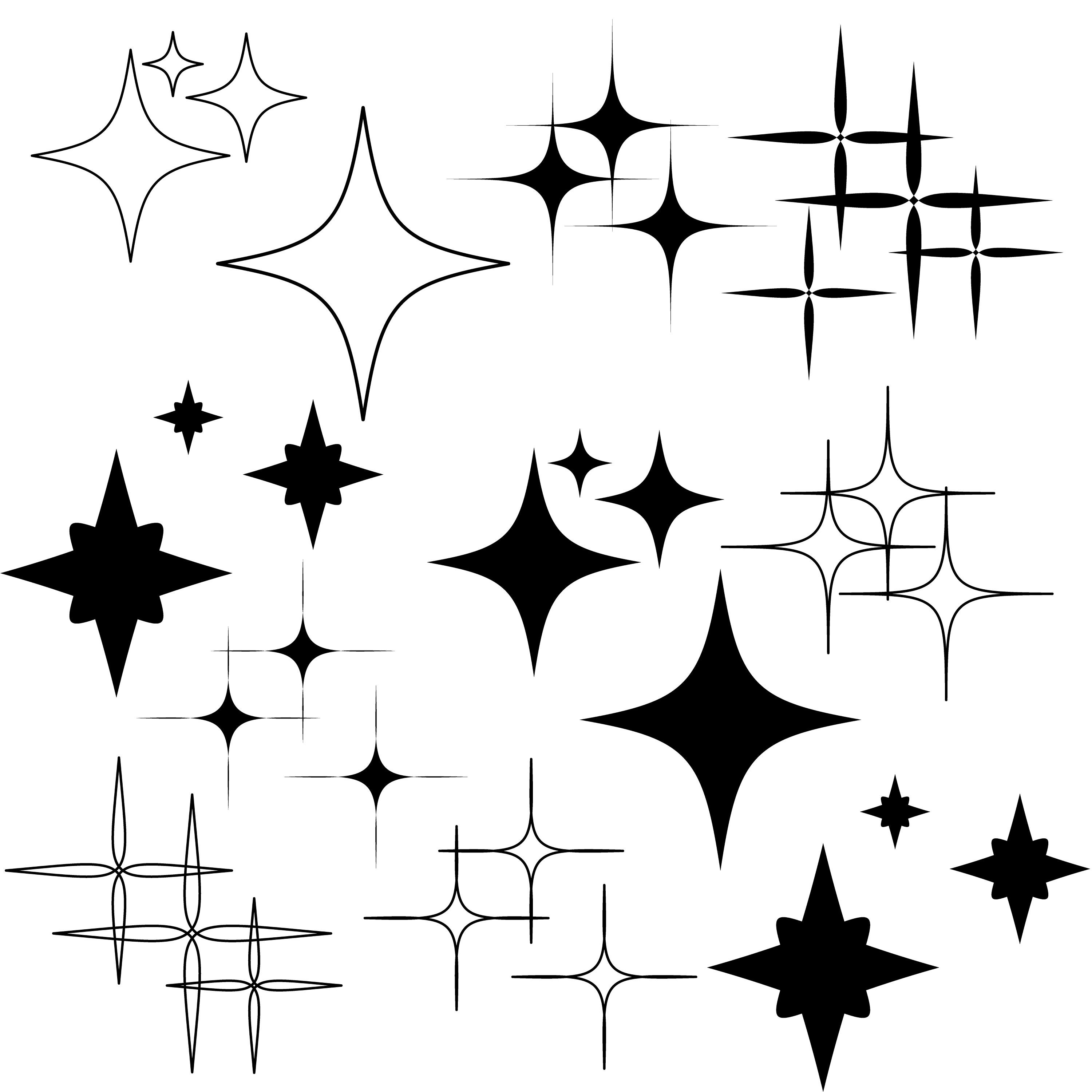 Vector Sparkle Icon Bundle 9 Svg Sparkle Icons Sparkle Clip Art Svg ...