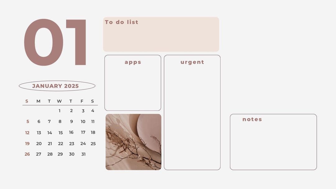 Desktop Wallpaper With Calendar 2025 - Etsy