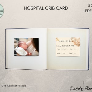 Hospital Name Sign, NICU Card Name, Name Announcement, Hospital Crib ...