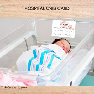 Hospital Name Sign, NICU Card Name, Name Announcement, Hospital Crib ...