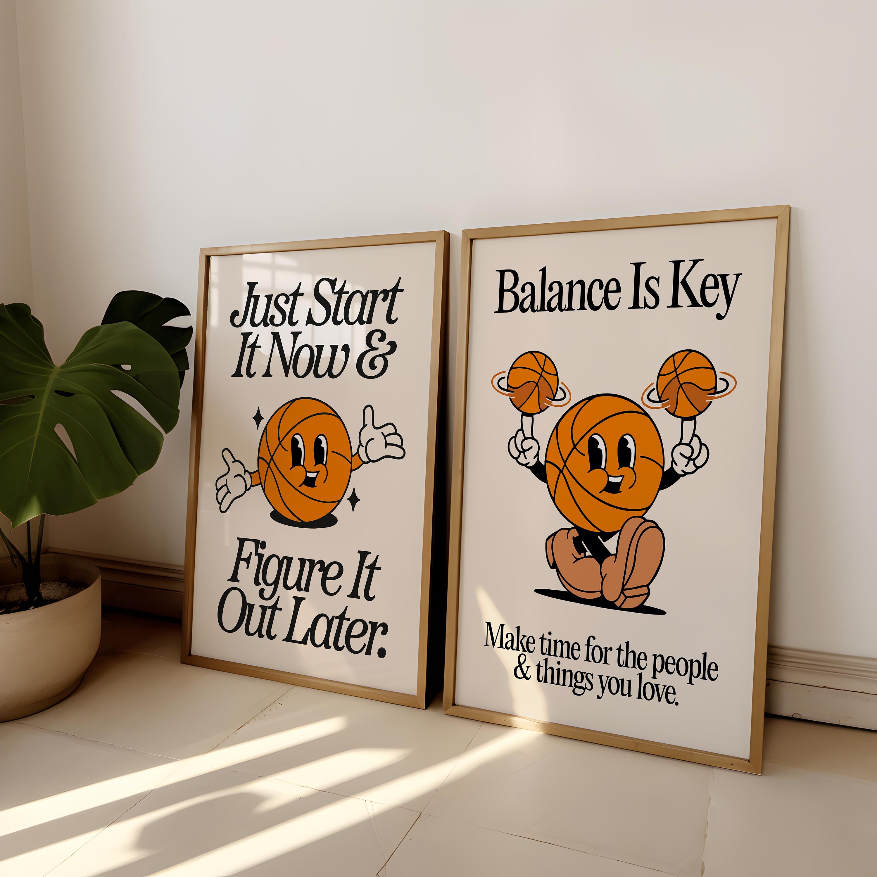 Basketball Motivation Illustration Posters / Set of 3 / Cute Quotes ...