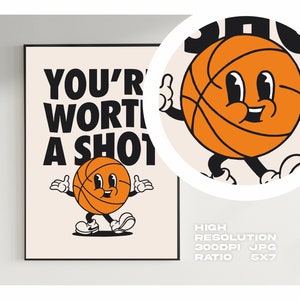 Basketball Motivation Illustration Posters / Set of 3 / Cute Quotes ...