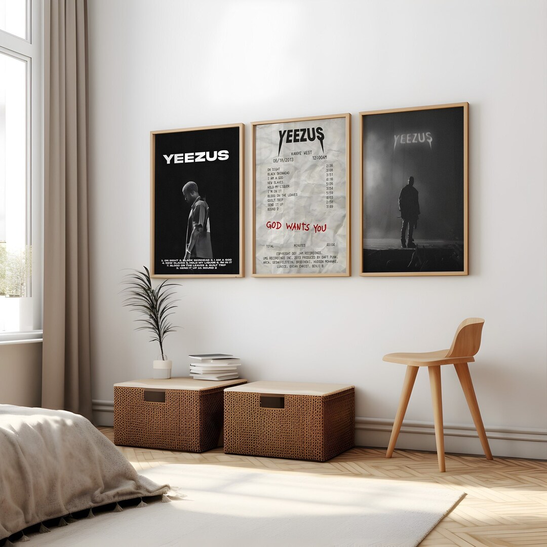 YEEZUS Set of 3 Posters / YE / Rap Music / Hypebeast / Digital Prints ...