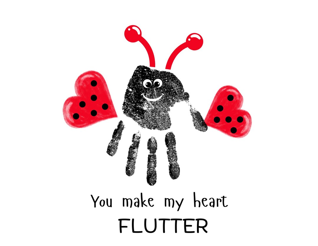 Valentine's Day Lady Bug Handprint Craft - DIY Handprint Craft - Kid ...