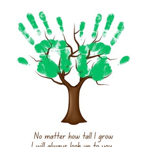 No Matter How Tall I Grow, I Will Always Love You Handprint Craft - DIY ...