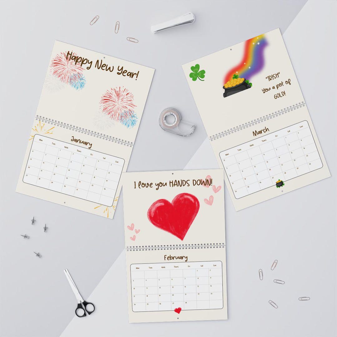 2025 Handprint Calendar, Digital Download, Handprint Calendar, Wall ...