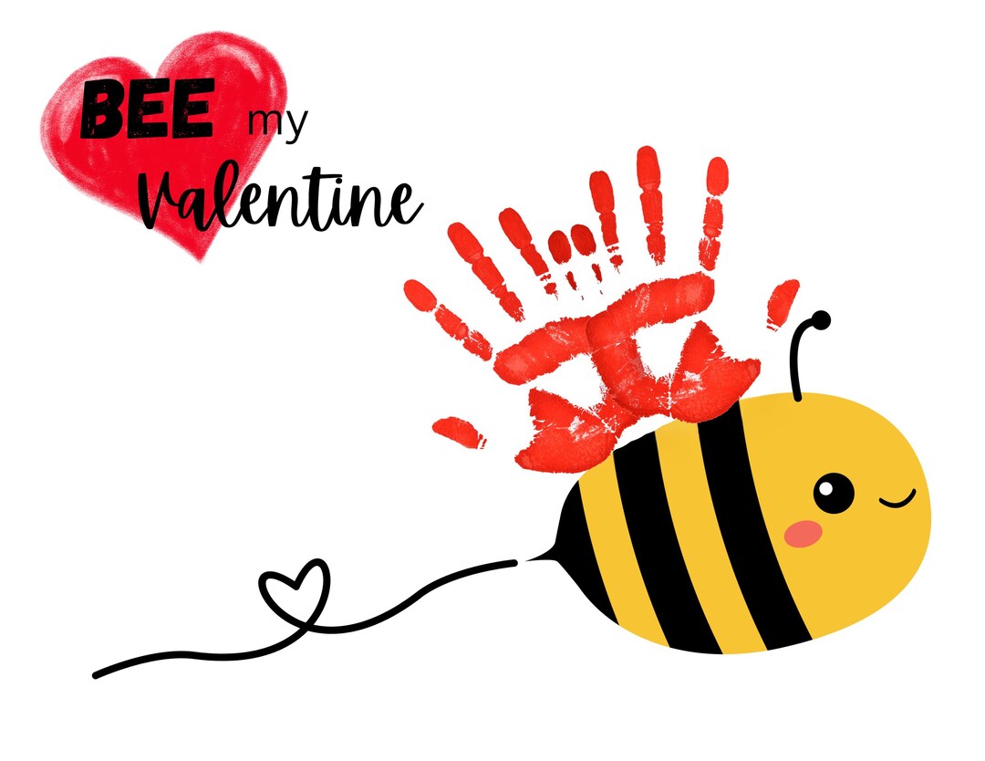 Bee My Valentine Handprint Craft - DIY Handprint Craft - Kid Craft ...