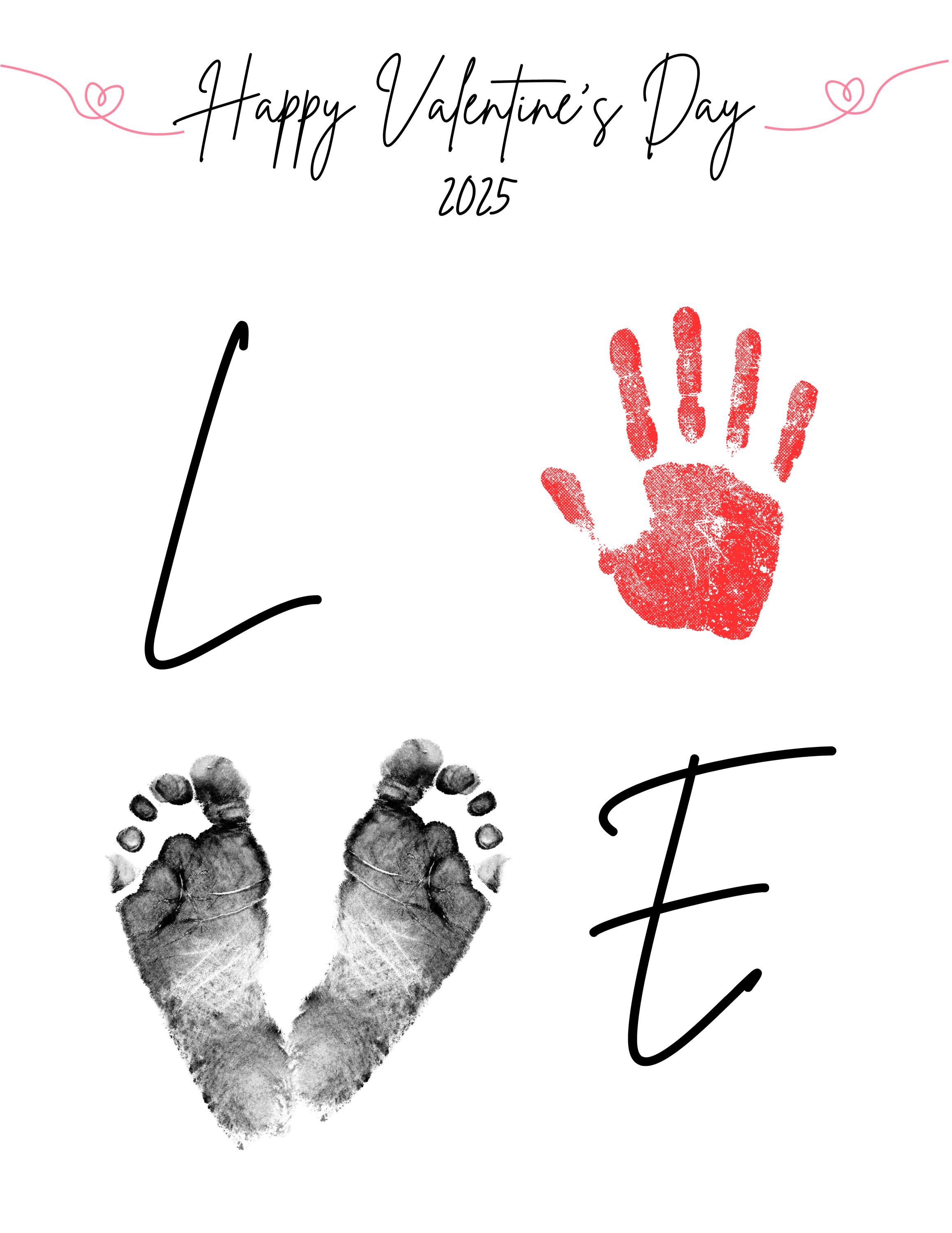Valentine's Day LOVE Handprint Craft - Etsy