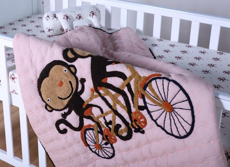 Monkey Quilt Set - Etsy