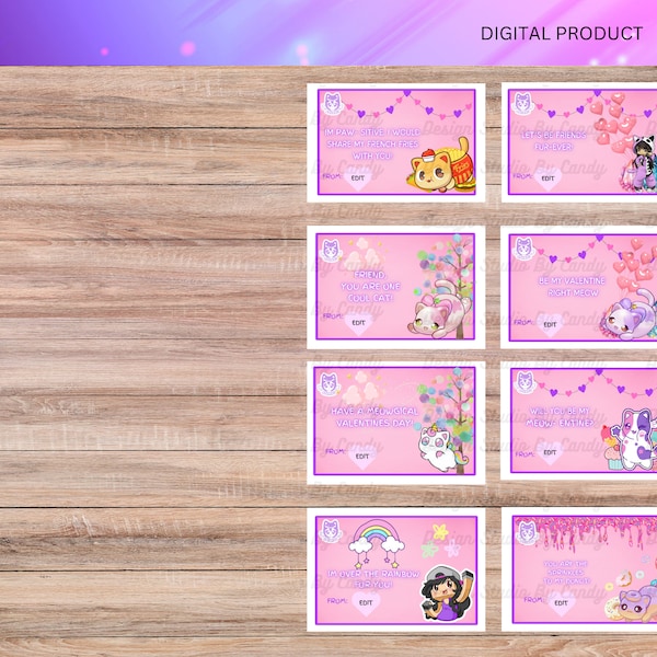 Aphmau Valentine Cards - Etsy