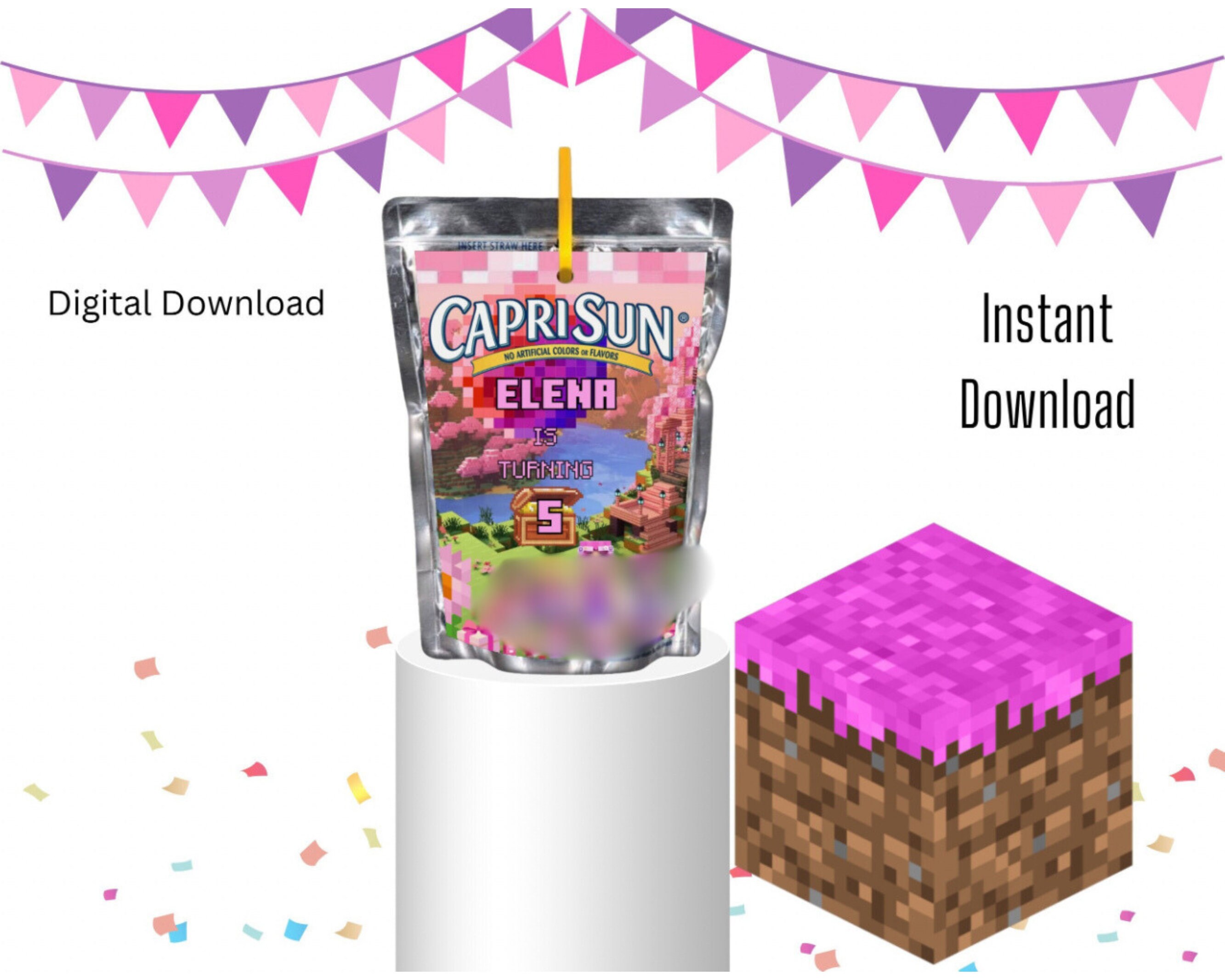 Gamer Caprisun Template, Kids Birthday Party, Birthday Party Favors ...
