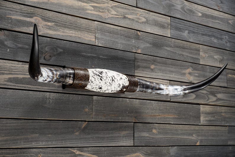 Longhorn Wall Mount 4' 5" - Authentic Steer Horns - Western Decor - Etsy