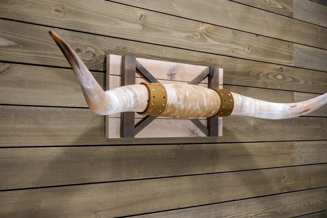 Longhorn Wall Mount 4' 9" Polished Steer Horns Bull Horns Western Decor ...