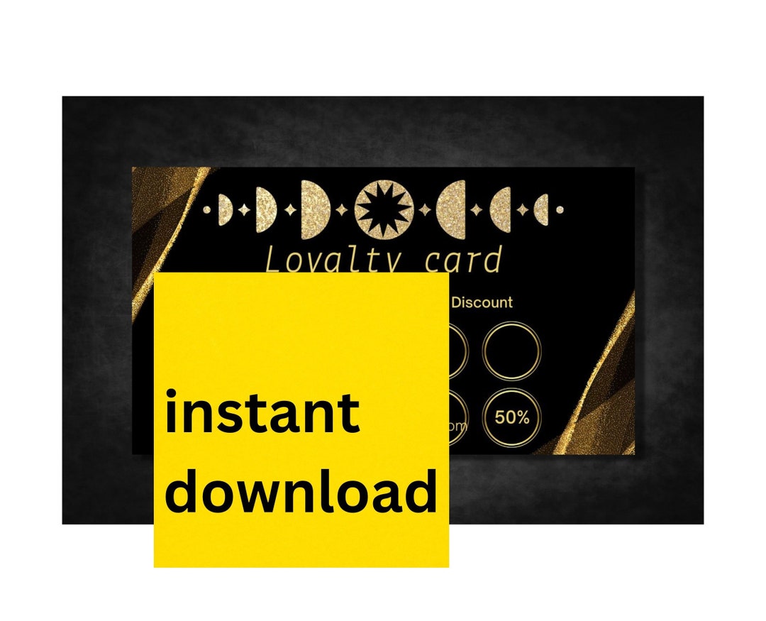 Small Business Loyalty Card Template diyloyalty Card Template - Etsy