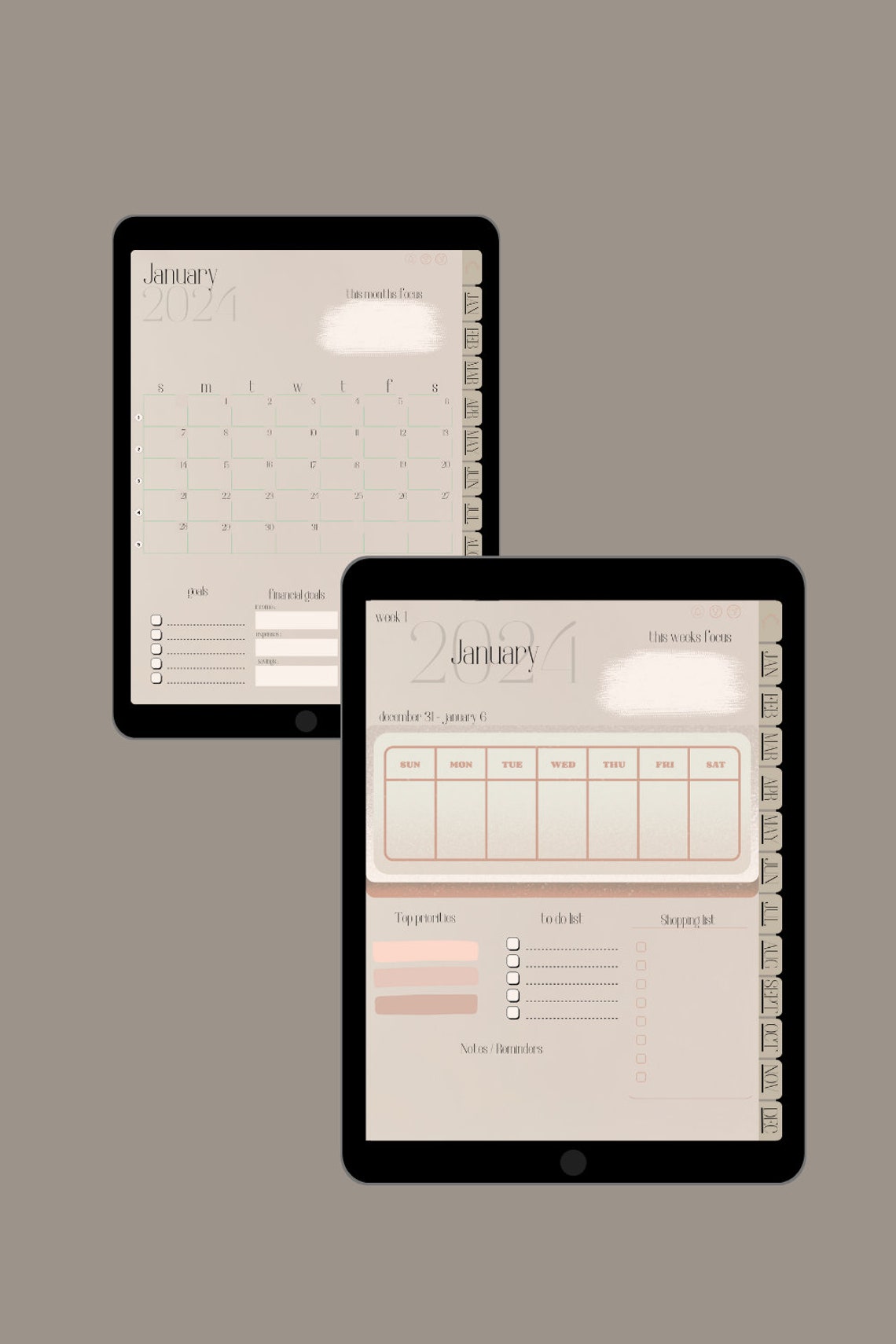 Digital Planner | Yearly Planner | Monthly Planner | Weekly Planner ...
