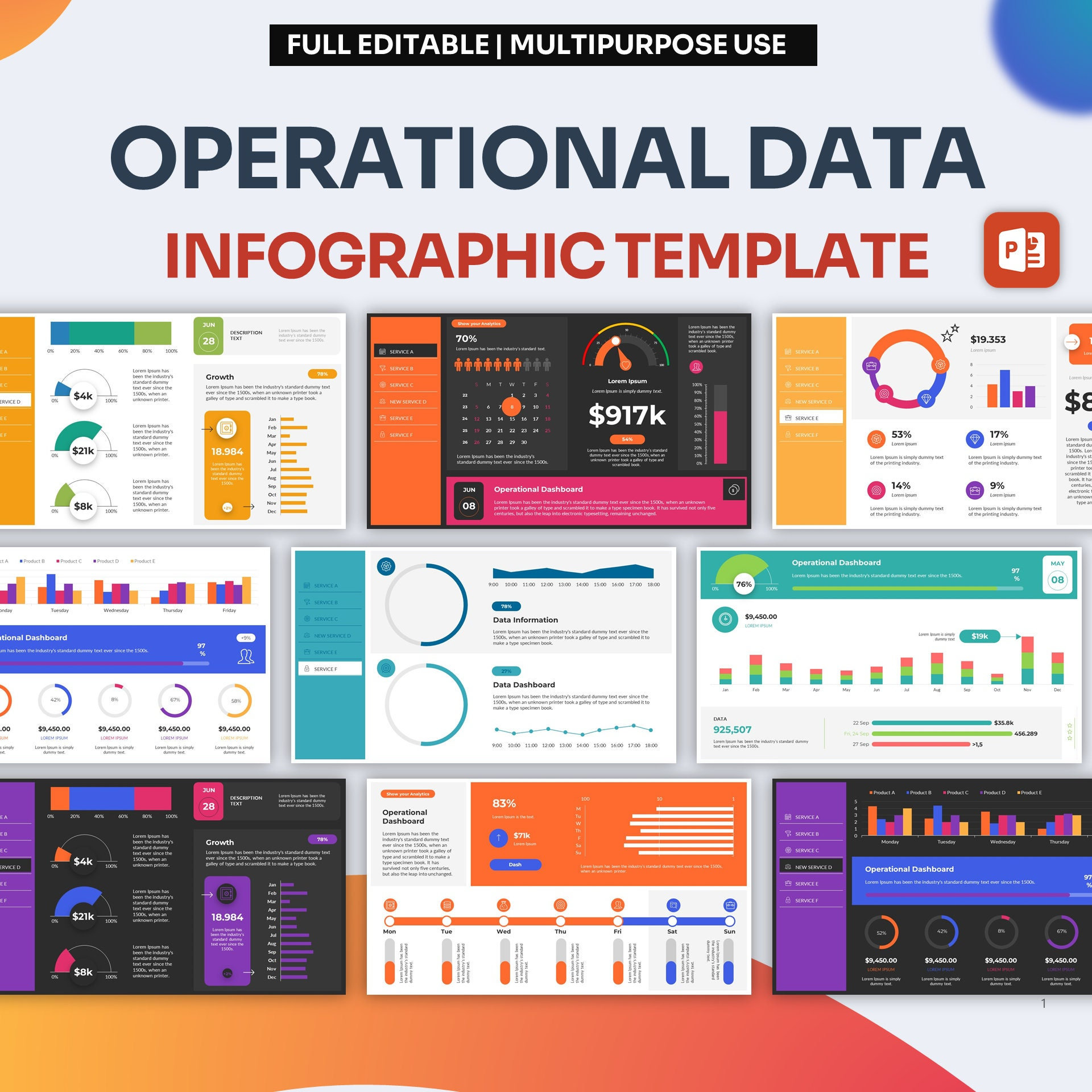 Operational Data Infographic Powerpoint Template | Best Powerpoint ...