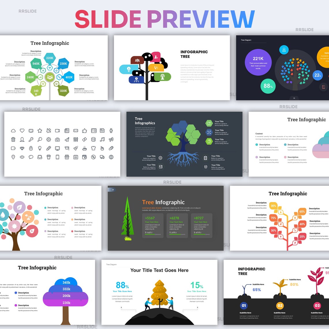 Tree Vector Infographic Powerpoint Template | Best Powerpoint Template ...