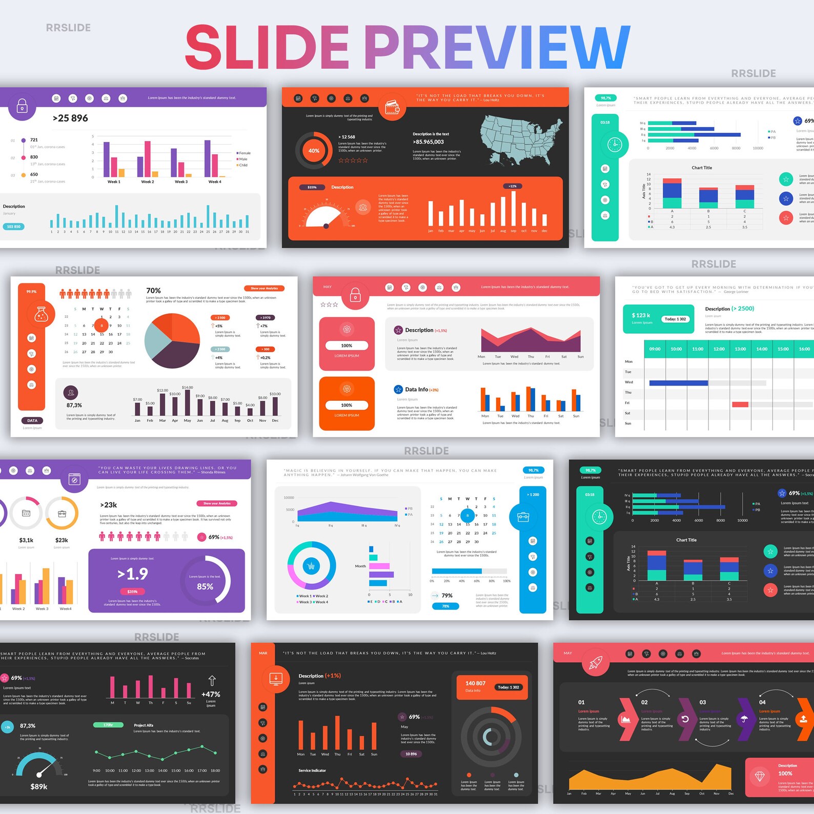 Data Dashboards Infographic Powerpoint Template | Best Powerpoint ...