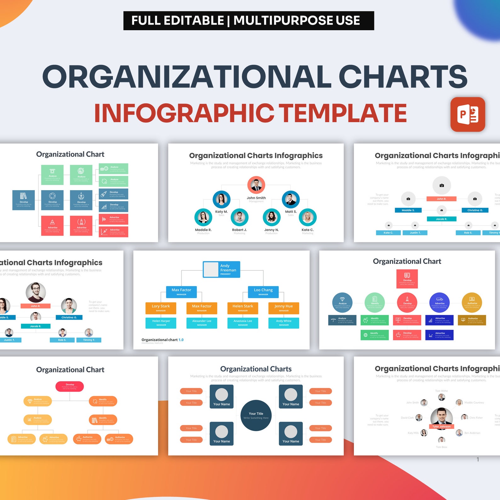 Organizational Charts Infographic Powerpoint Template | Best Powerpoint ...