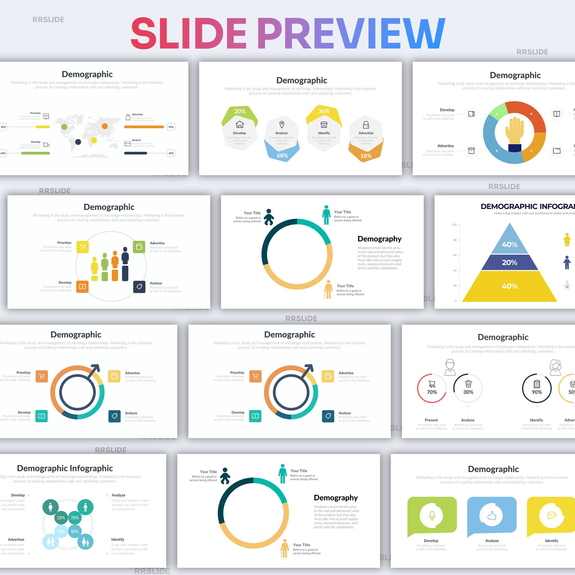 Demography Infographic Powerpoint Template | Best Powerpoint Template ...
