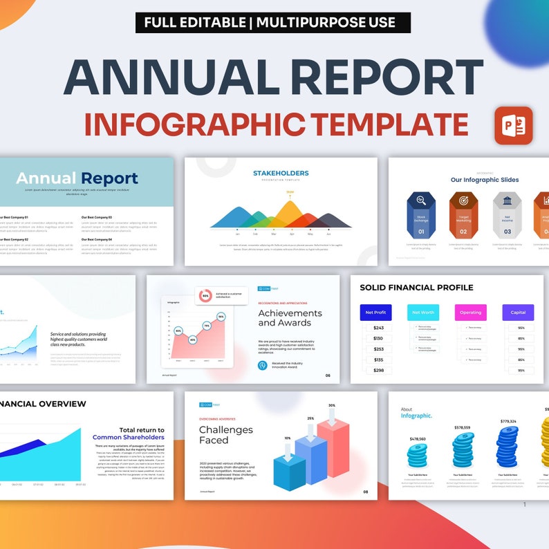 Annual Report Infographic Powerpoint Template | Best Powerpoint ...