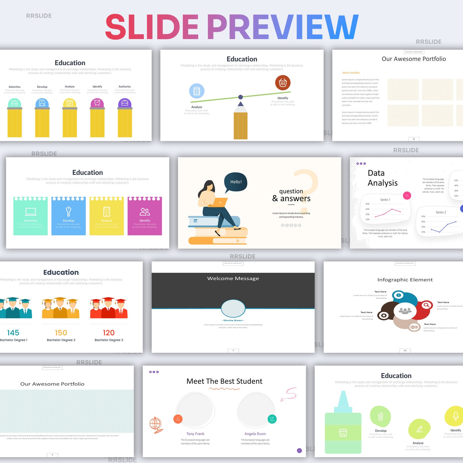 Education Diagrams Infographic Powerpoint Template Best Powerpoint ...