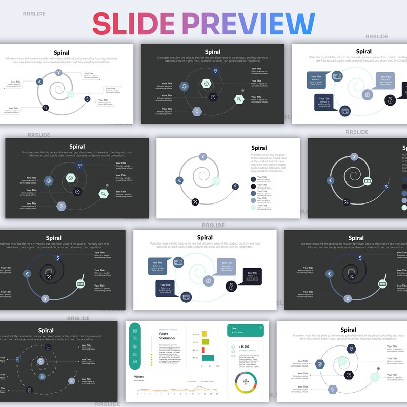 Spiral Infographic Powerpoint Template | Best Powerpoint Template, Easy ...
