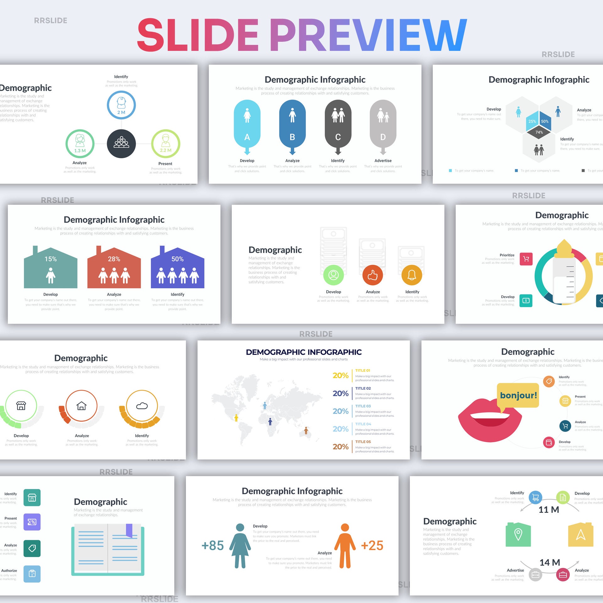 Demography Infographic Powerpoint Template | Best Powerpoint Template ...