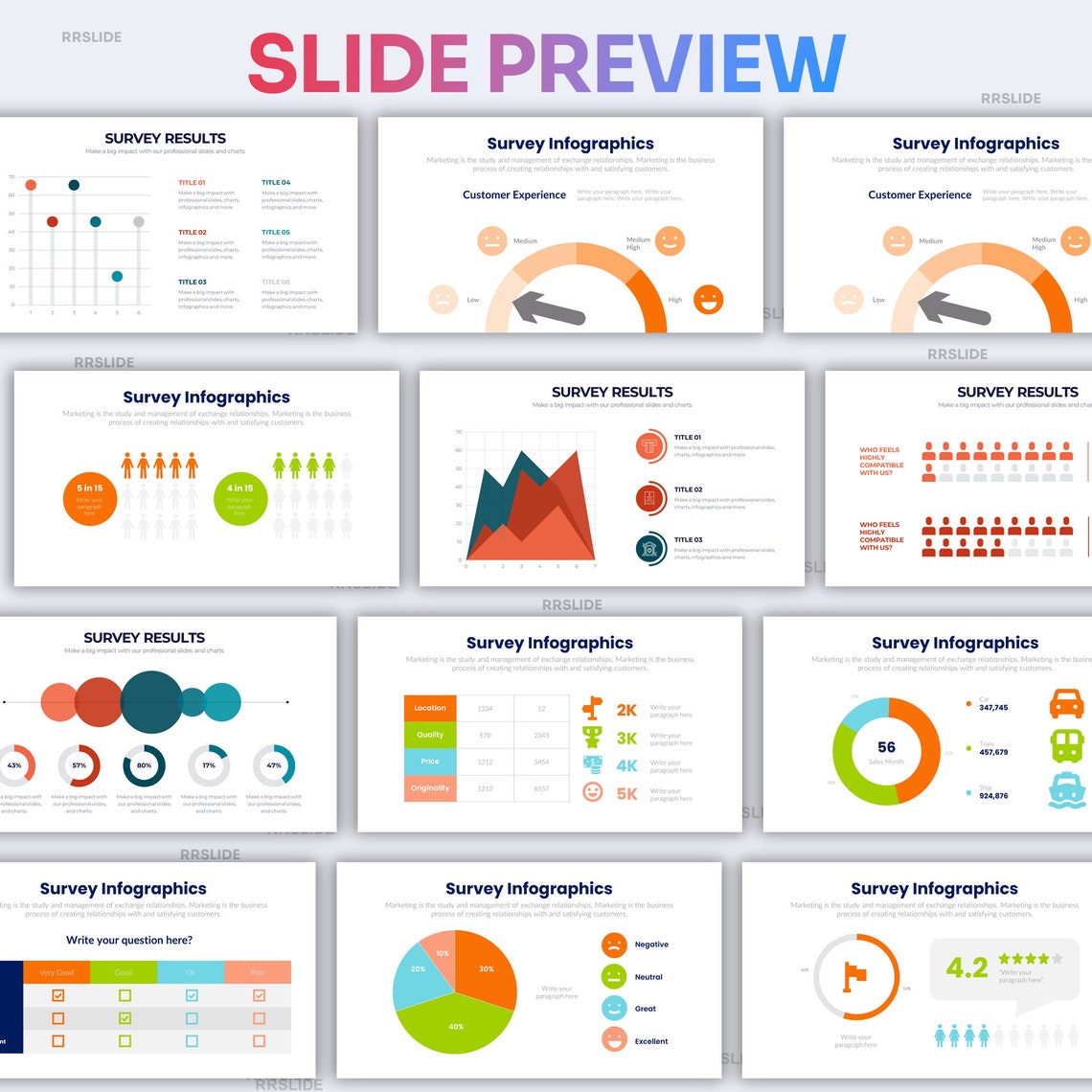 Survey Infographic Powerpoint Template | Best Powerpoint Template, Easy ...