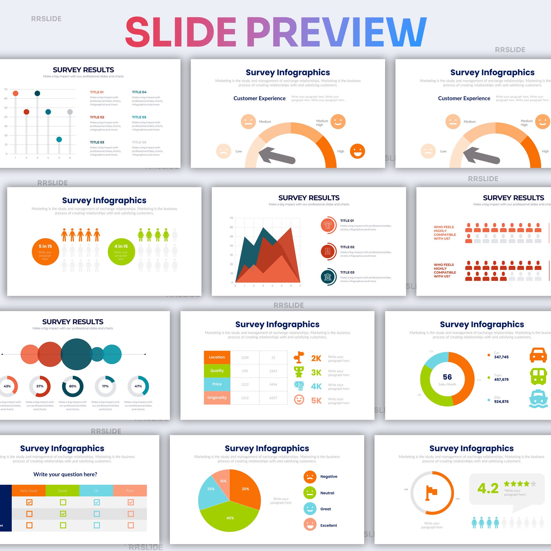 Survey Infographic Powerpoint Template | Best Powerpoint Template, Easy ...