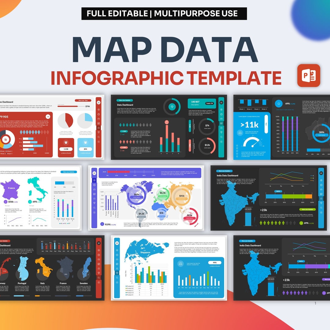 Map Data Infographic Powerpoint Template | Best Powerpoint Template ...