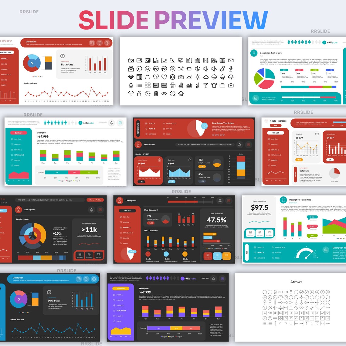 Dynamic Data Infographic Powerpoint Template | Best Powerpoint Template ...