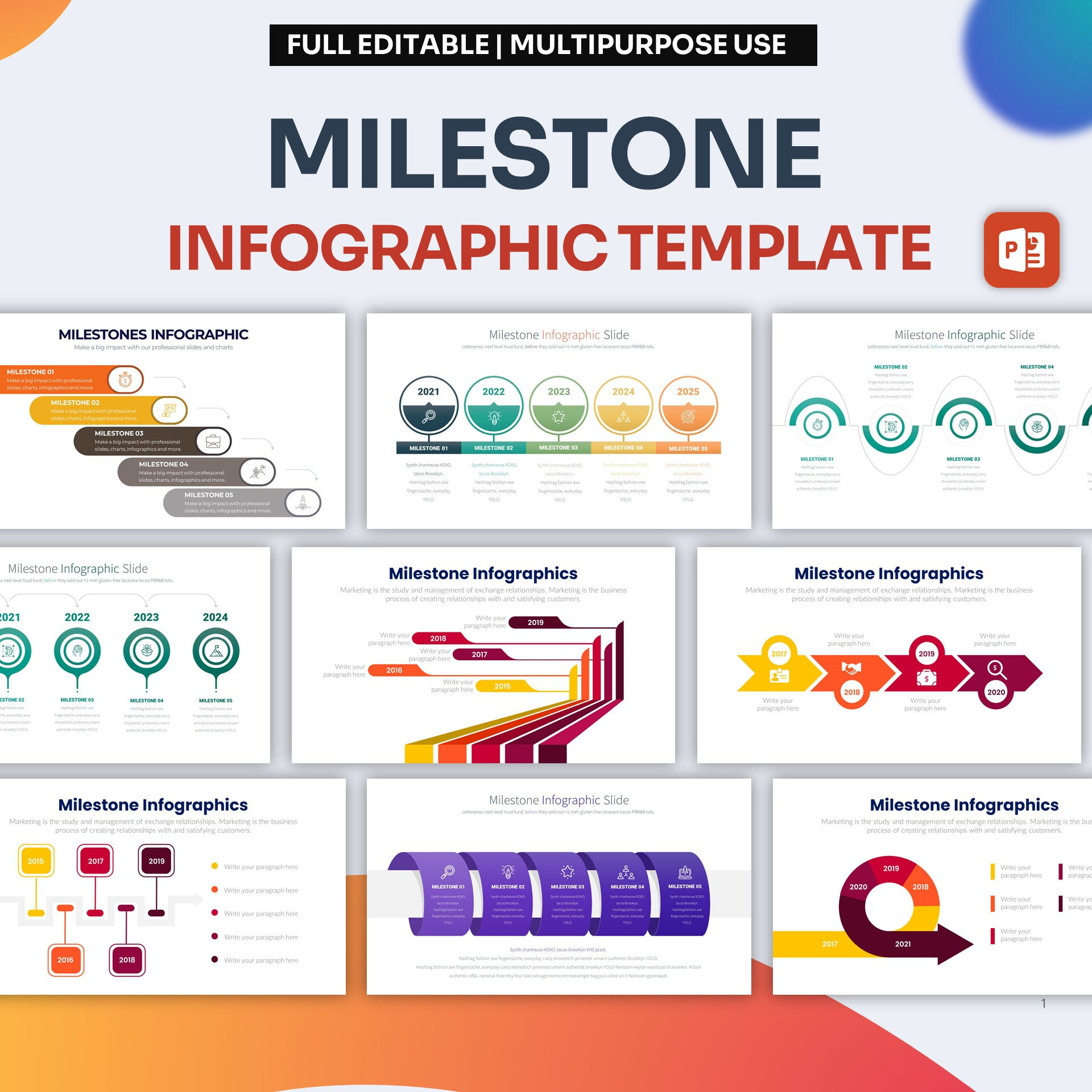 Milestone Infographic Powerpoint Template | Best Powerpoint Template ...