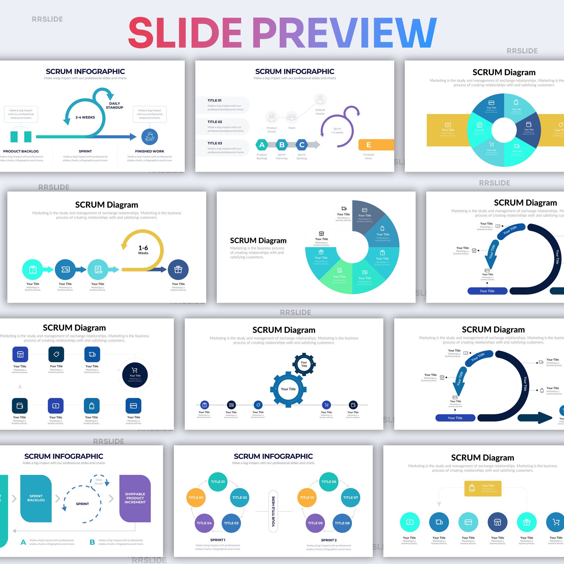 Scrum Infographic Powerpoint Template | Best Powerpoint Template, Easy ...
