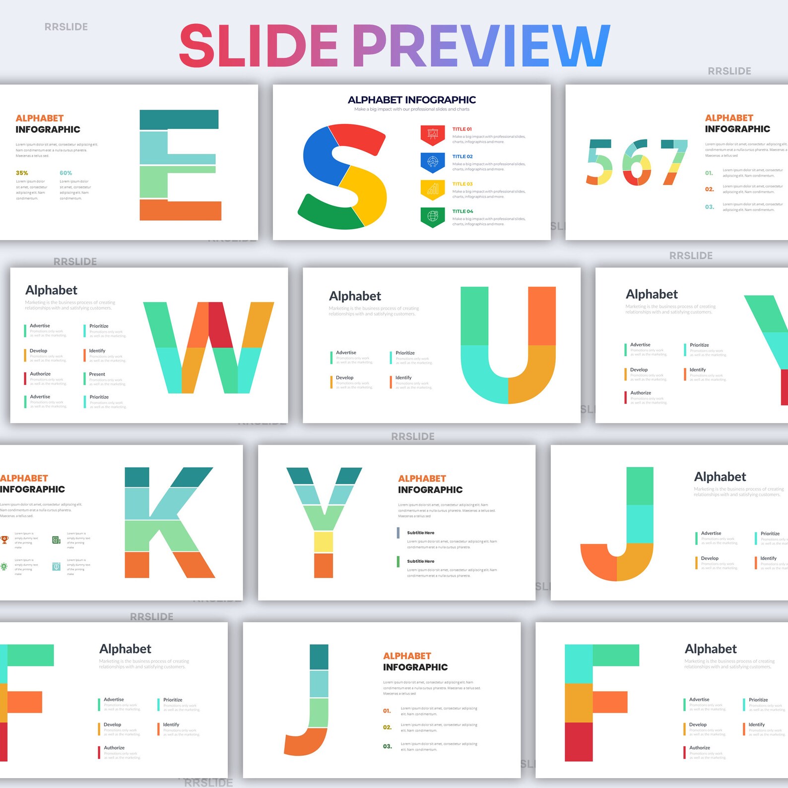 Alphabet Infographic Powerpoint Template Best Powerpoint Template, Easy ...