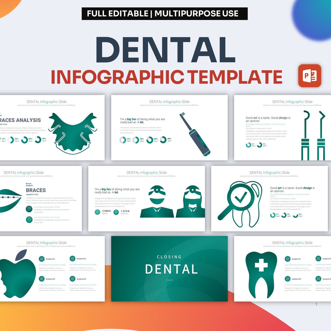 Dental Infographic Powerpoint Template | Best Powerpoint Template, Easy ...