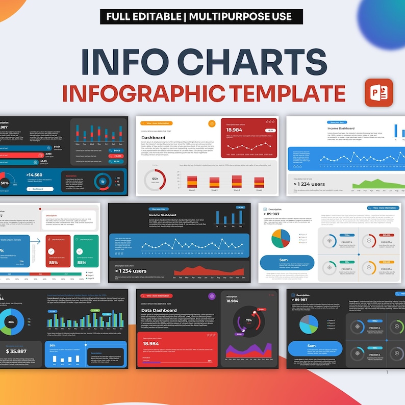 Info Infographic Powerpoint Template Best Powerpoint Template, Easy to ...
