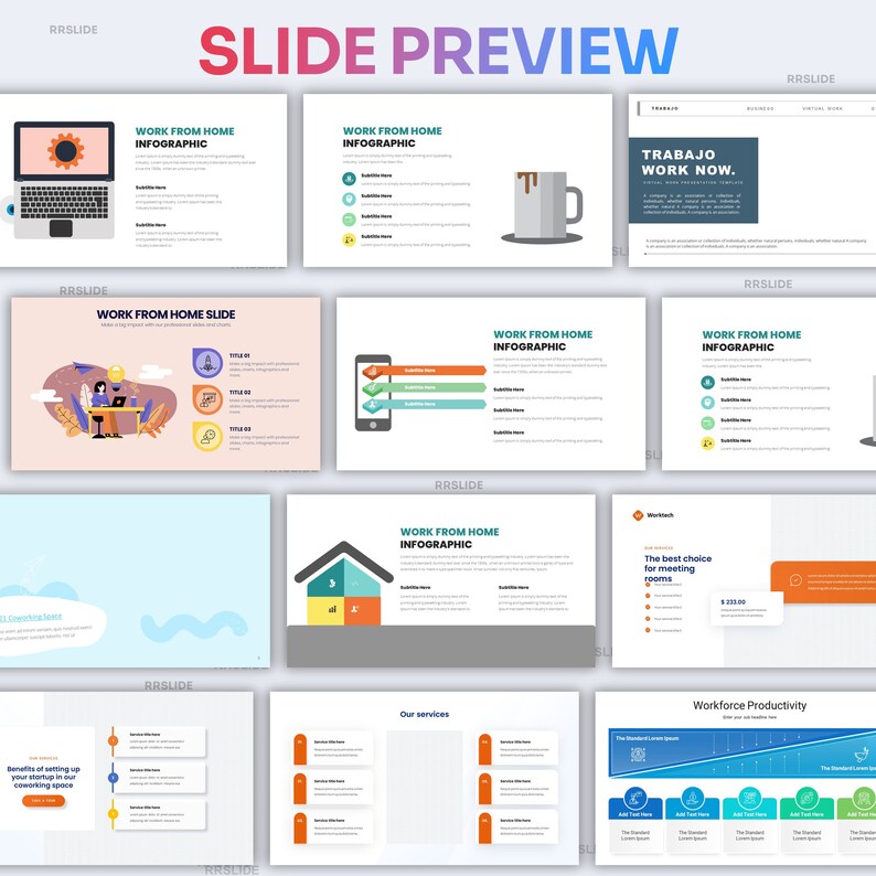 Work From Home Infographic Powerpoint Template | Best Powerpoint ...